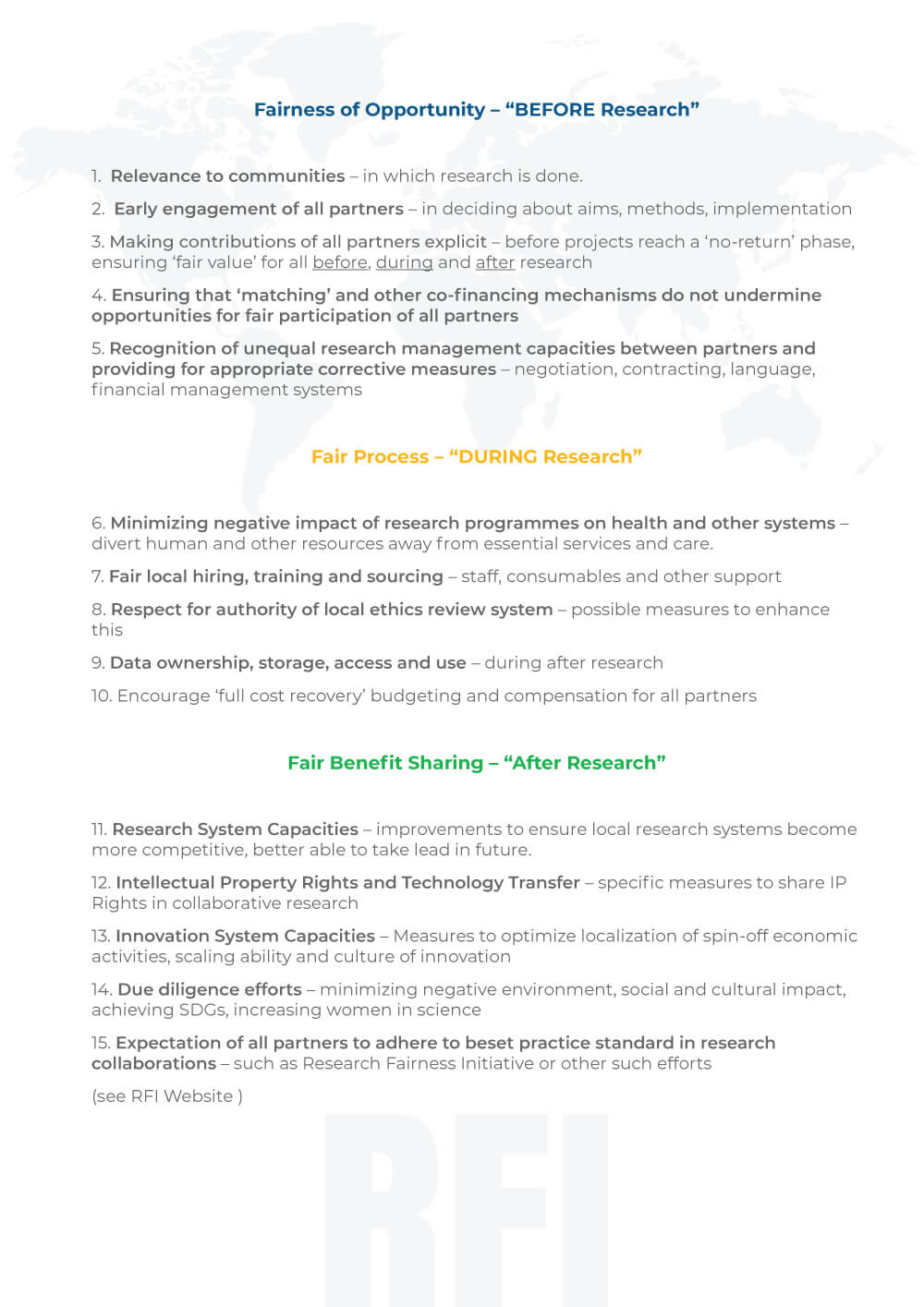 RFI Reporting | Research Fairness Initiative | Cohred RFI